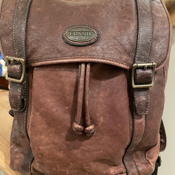 Fossil | Bags | Fossil Distressed Large Backpack Unisex Brown | Poshmark